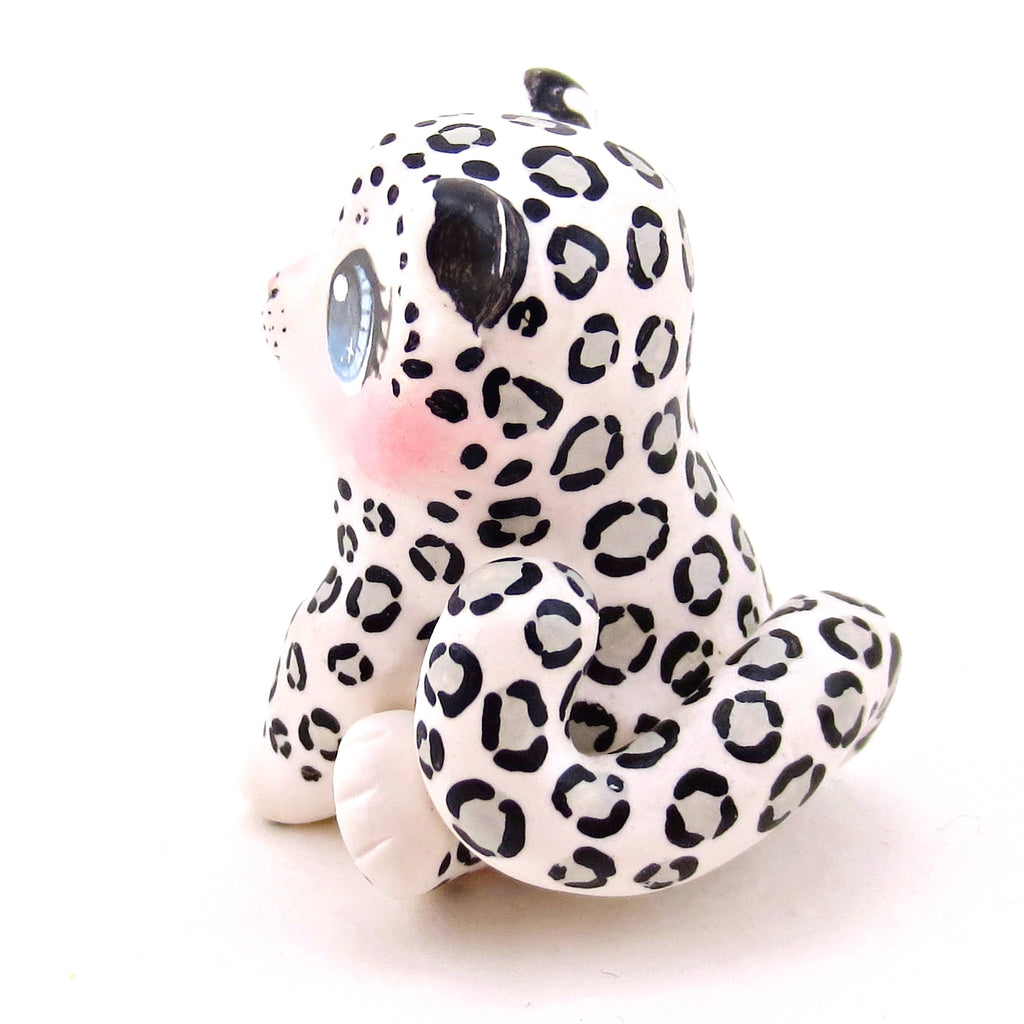 Snow Leopard Figurine - Polymer Clay Animals Continents Collection ...