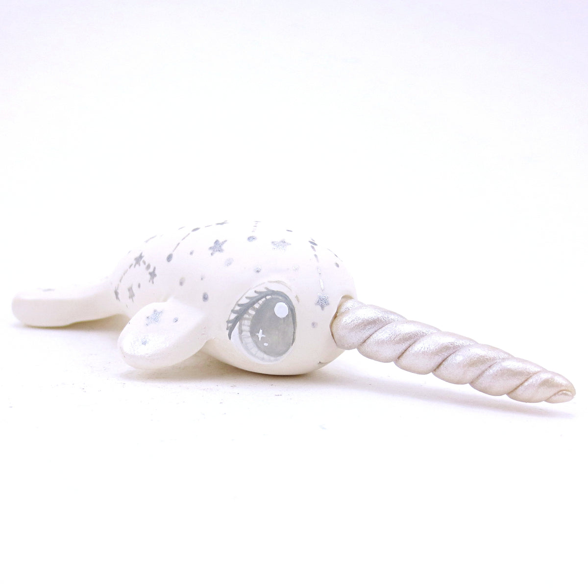 Ghost Narwhal Figurine - Polymer Clay Animals – Narwhal Carousel Co.