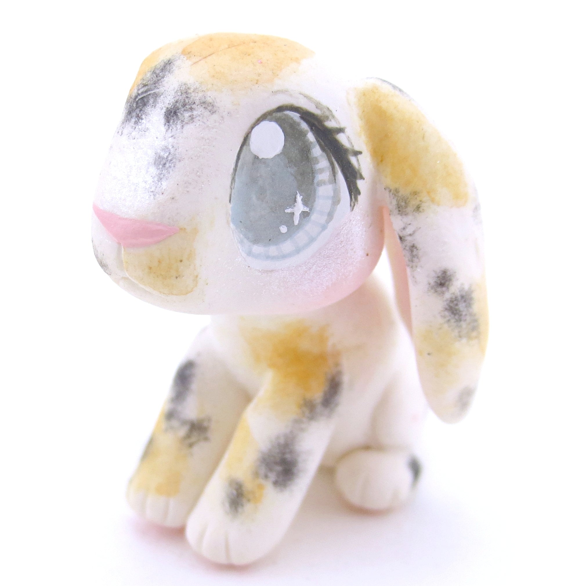 Tricolor Holland Lop Figurine - Polymer Clay Fall Animals – Narwhal ...