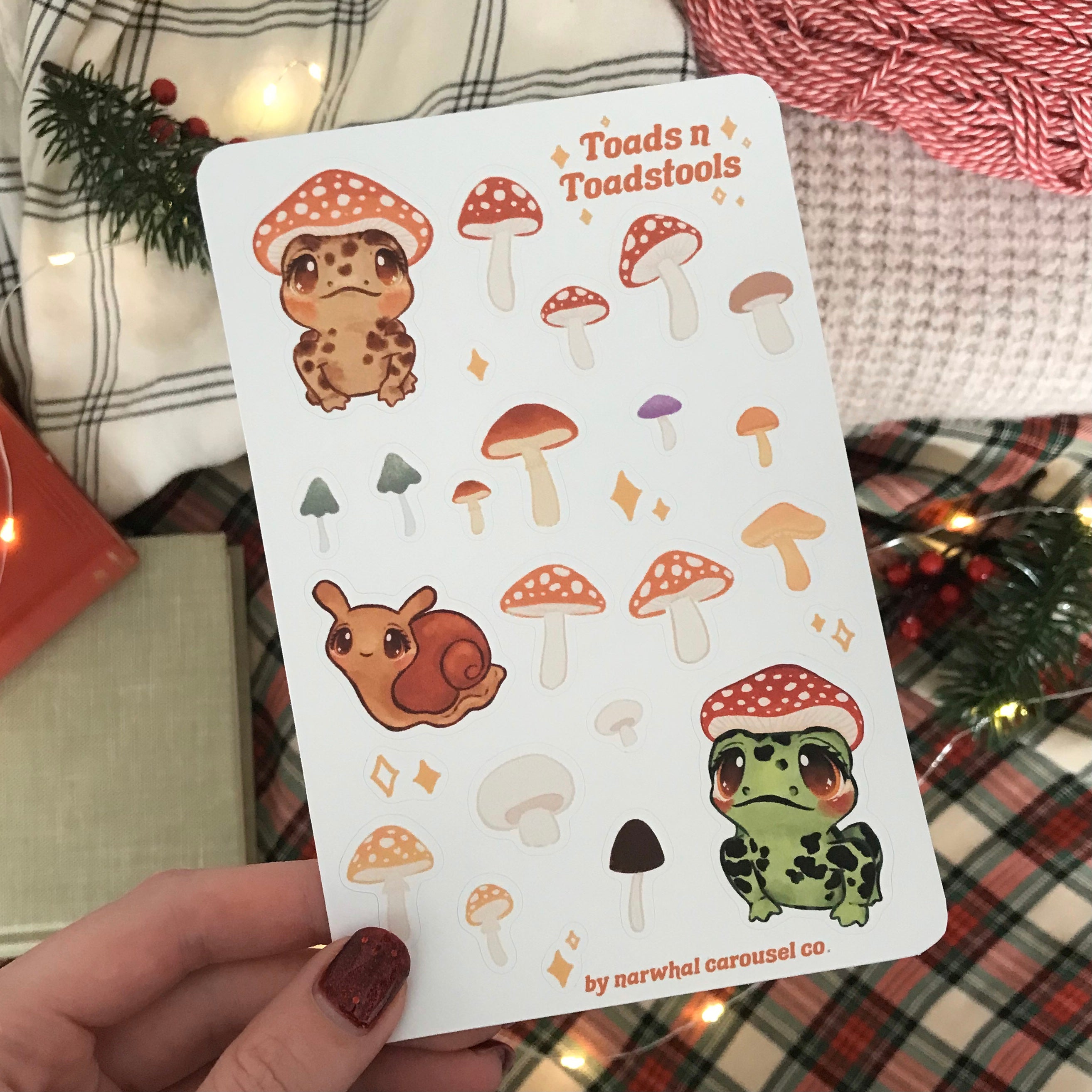Toads n Toadstools Sticker Sheet – Narwhal Carousel Co.
