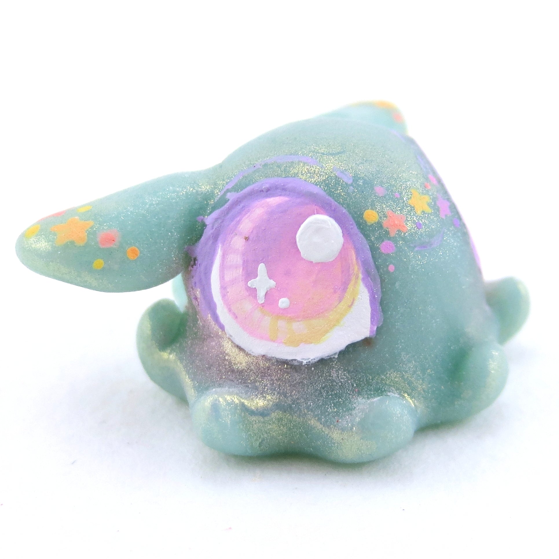 Aqua Dumbo Octopus Jelly Figurine - Polymer Clay Enchanted Ocean Anima ...